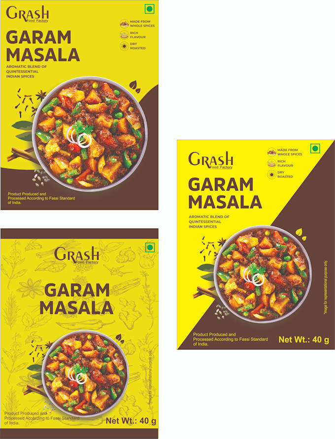 Do make great masala label or box design by Karaddivyesh | Fiverr