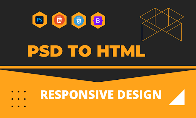 Convert psd to html png or jpg to html template with bootstrap ...