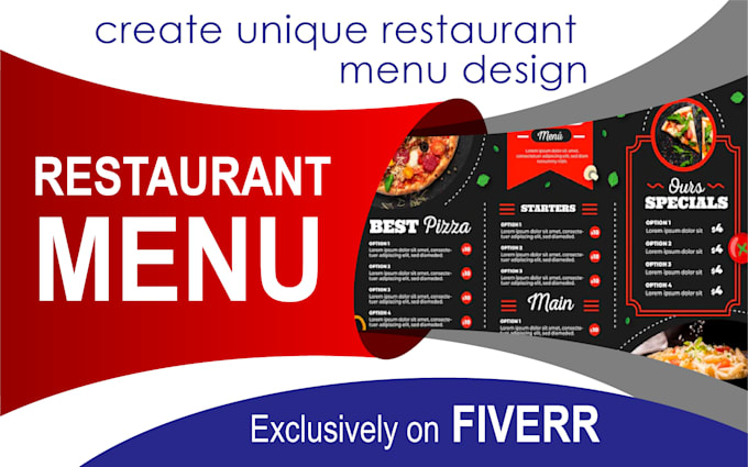 Create unique restaurant menu design by Zogazok | Fiverr