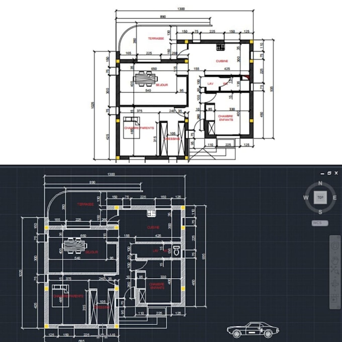 Drawing your small floor plan with all details by Ismail_ibh | Fiverr