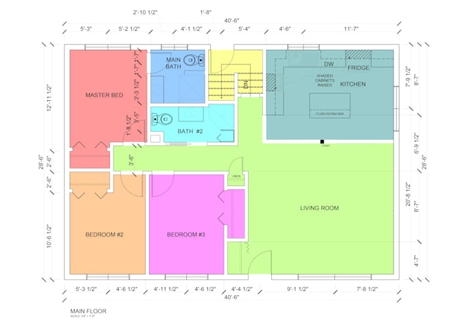 Draft architectural plans in autocad by Gurman_drafting | Fiverr