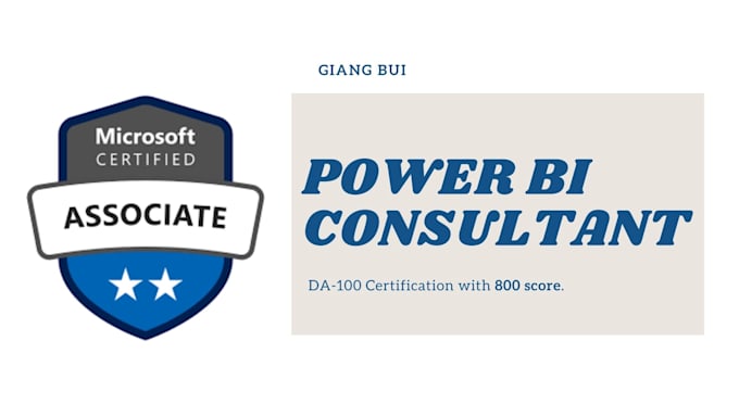 Help achieve power bi da100 certification by Gingemibui | Fiverr