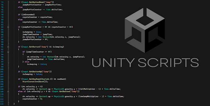 Write or debug a c sharp script for your 2d unity game by Nickyta228 | Fiverr