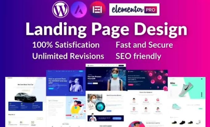 Design wordpress elementor landing page by Iqraawan2351 | Fiverr