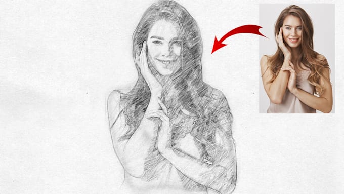 Create pencil sketch from your portrait photo by Aliverhatz | Fiverr