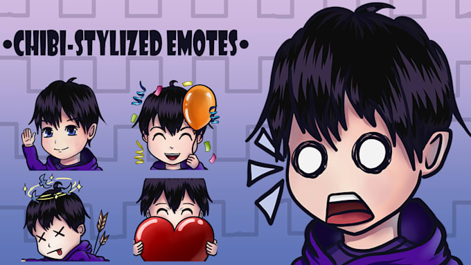 Draw stylized chibi emotes by Maky_art | Fiverr