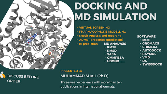 Perform docking and molecular dynamic simulation by Shah_003 | Fiverr