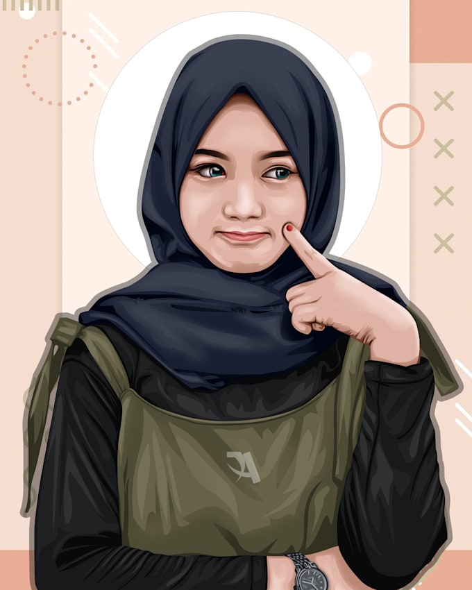 Draw a vector portrait with your face by Dismanbahri | Fiverr
