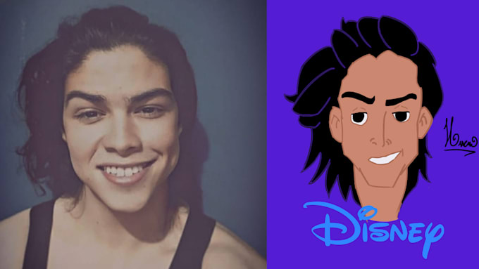 Do ilustrated portraits with animated series,movies style by Reshiram ...