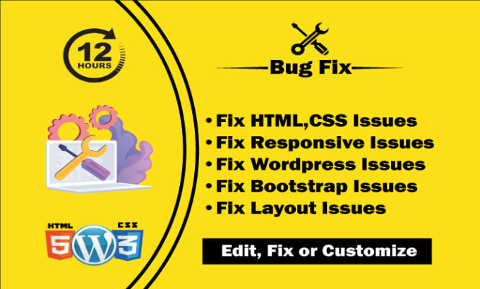Fix Wordpress Bugs Html Css Responsive Issues And Errors By Sajid 