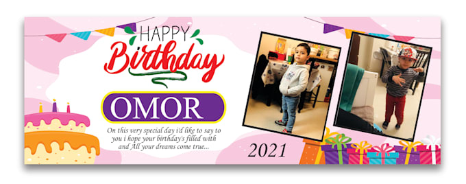 Create formal birthday banner designs in 24 hours by Ahmed_ahiya | Fiverr