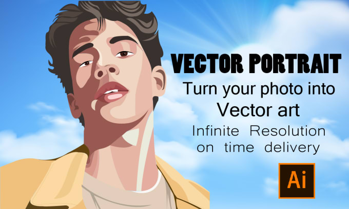 Draw your vector portrait, realistic vector portrait, vector art by ...