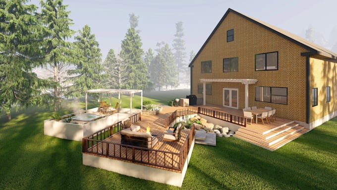 Design and render landscape by Kaleemahmad2299 | Fiverr