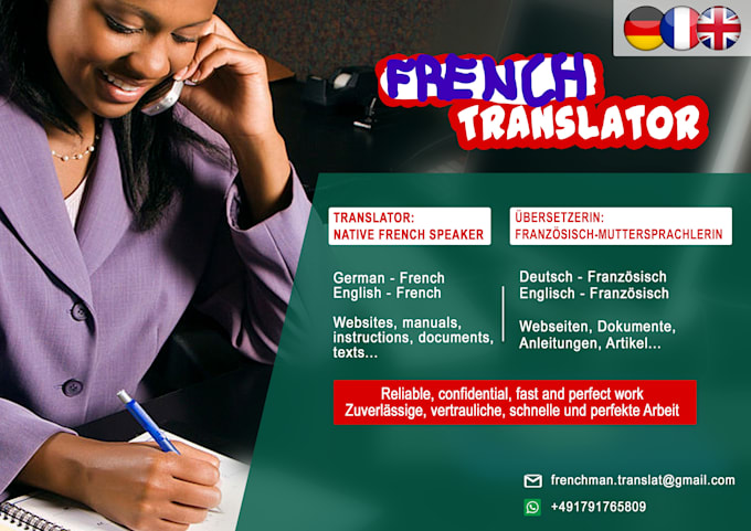 Translate german and english in french by Ida_nz | Fiverr