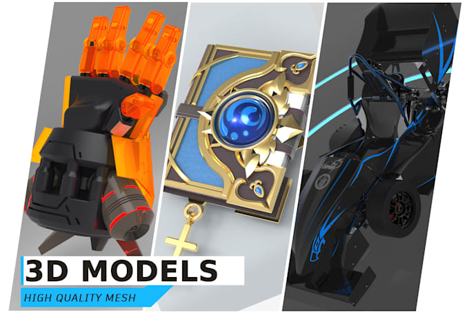 3d model hard surface objects for you, 3d printing ready by ...