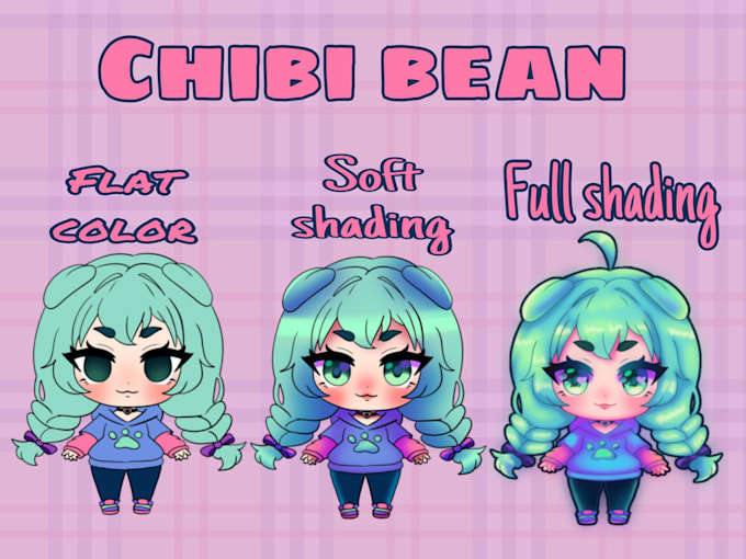 Draw you in a chibi bean style by Wolfietaurus | Fiverr