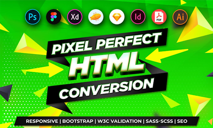 Convert psd to html,ai to html frontend bootstrap website by ...