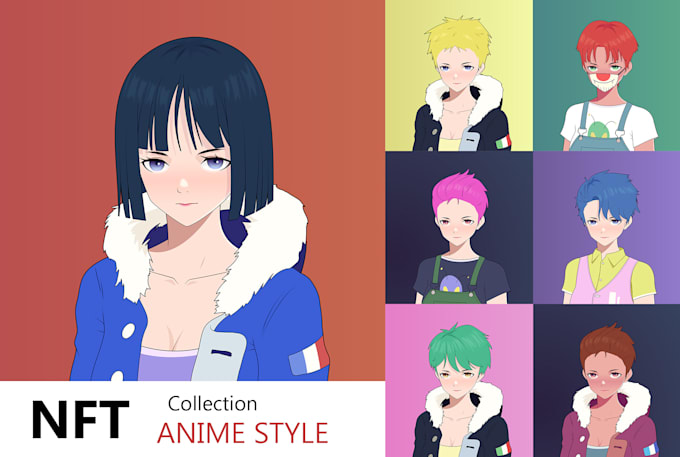 Design pfp nft collection in anime style by Norman_r | Fiverr