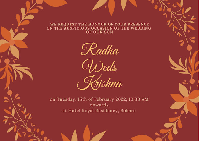 Design all types of invitation cards by Gopealok | Fiverr