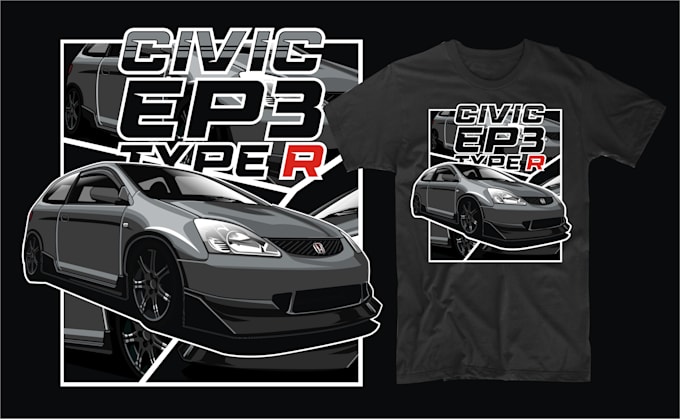 Draw vector illustration car for automotive t shirt by Andika_kondhoer ...