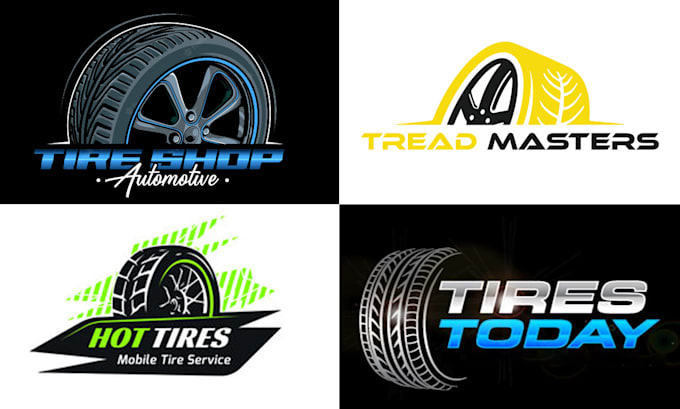 Design custom modern tire, wheel logo with source file by Design_noow ...