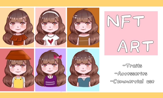 Be doing a 1k,5k, and 10k nfts kawaii chibi art by Jupiterd | Fiverr