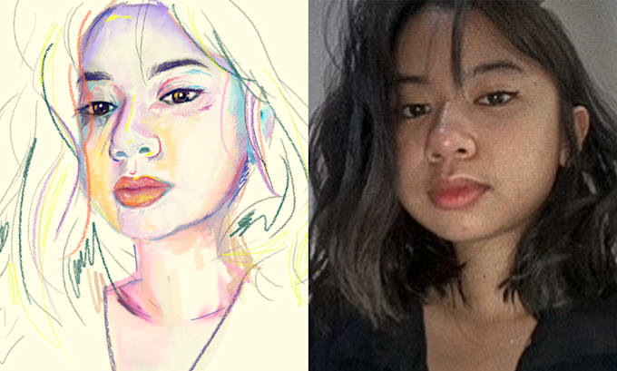 Create semi realistic portrait illustration by Hanifalan | Fiverr