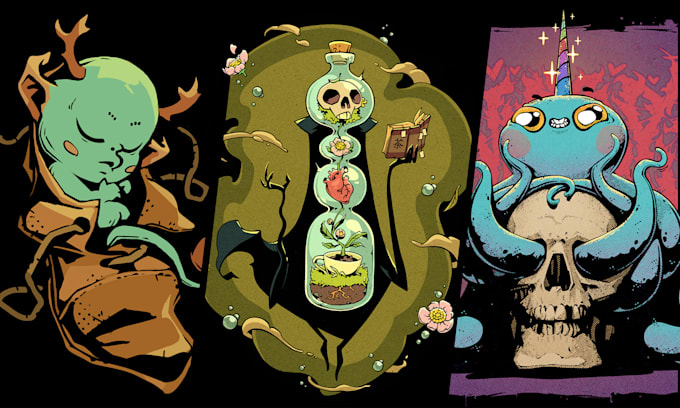 Draw unique character design, concept art or illustration by Unictopus ...