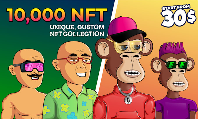 Draw 10k unique nft art by Graphix_room | Fiverr