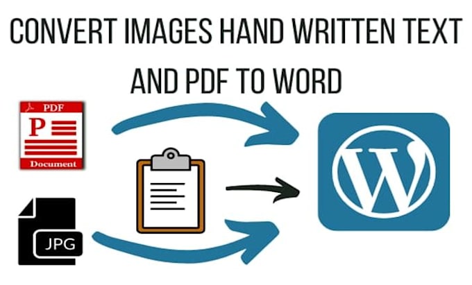 Convert pdf, images and hand written text to word or excel by ...