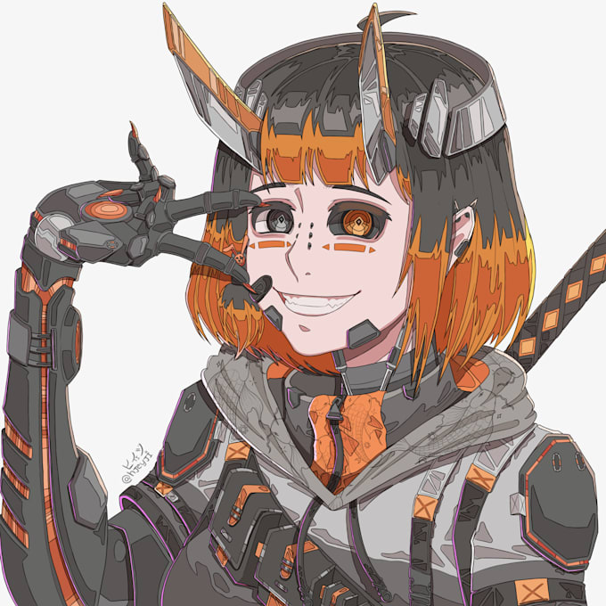 Draw an icon of your oc, fanart by Hjeyji | Fiverr