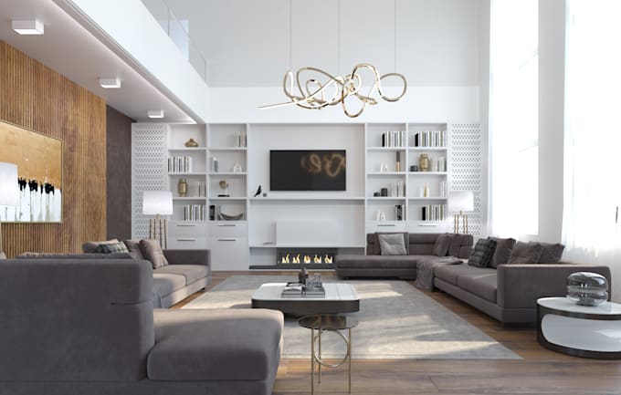 Design an impressive interior with realistic renders and 2d drawings by ...