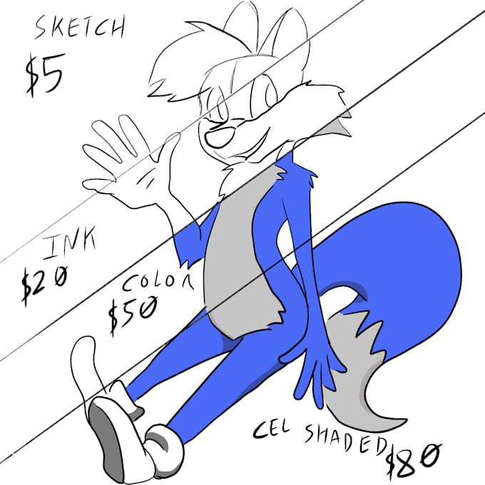 Drawing a furry and funny animal style character by Crackedrenamon | Fiverr