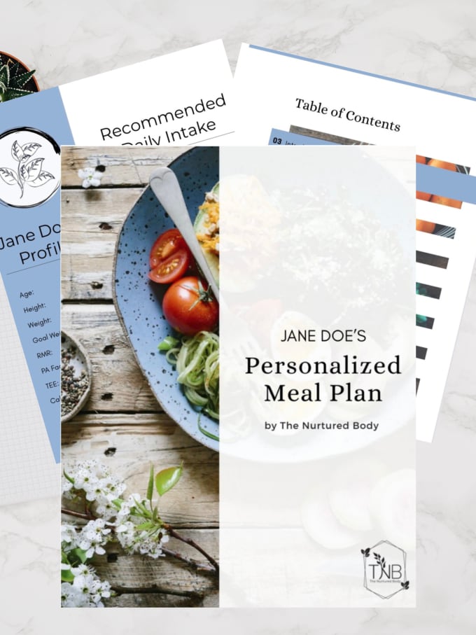 Create a personalized meal plan by Thenurturedbody | Fiverr