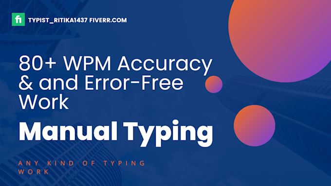 Do a fast typing job, retype pages, as your typist by Ritika1437 | Fiverr