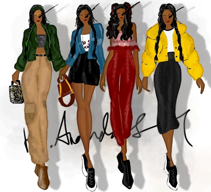 Draw digital fashion ,sketch and editorial illustration by ...