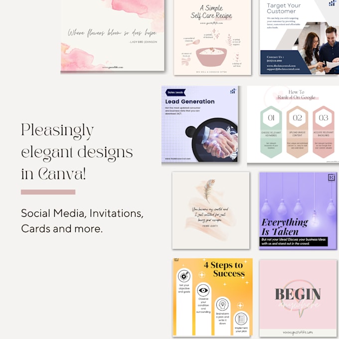 Create aesthetic, catchy and professional designs in canva by ...