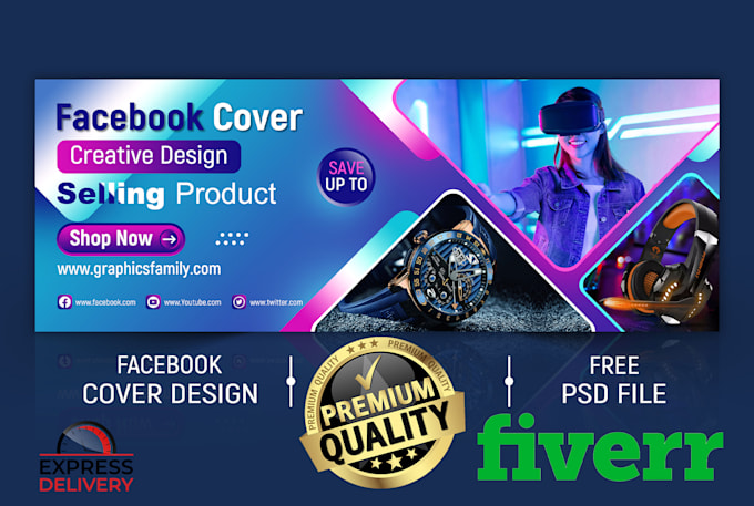 Design a professional facebook cover for you by Alexander_reino | Fiverr