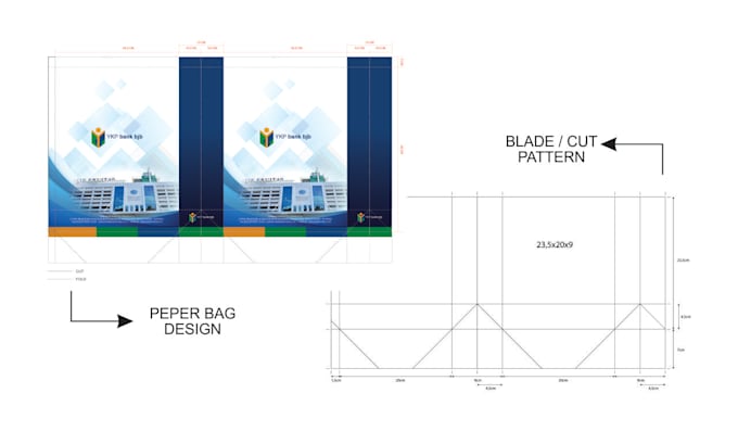 Make packaging box paper bag design and cut pattern by Creativework69 ...