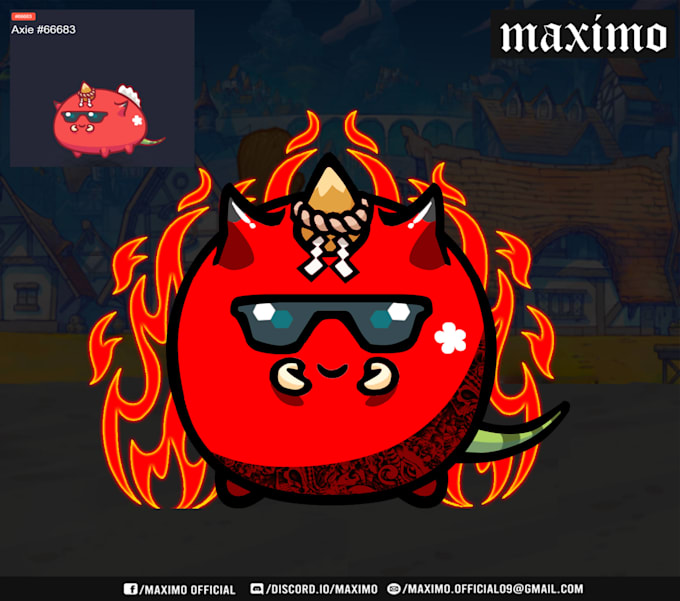 Design axie infinity logo