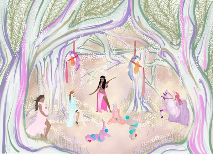 Designing wrapping paper illustrations by Olina_ | Fiverr