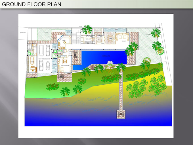 Prepare architectural 2d color design floor plan in auto cad by ...
