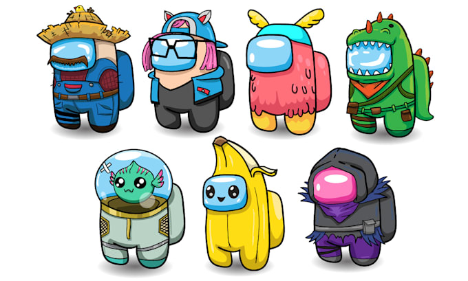 Draw a custom among us character by Halegrafx | Fiverr