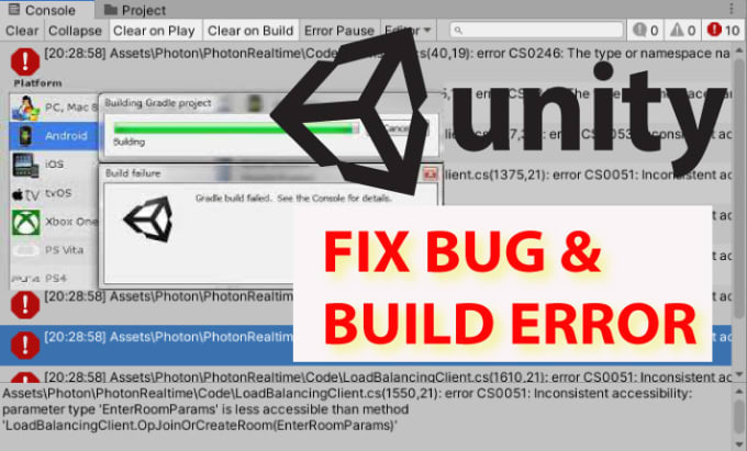 Fix your bugs and errors in your unity build apk by Dawlan | Fiverr Fix your bugs and errors in your unity build apk by Dawlan | Fiverr