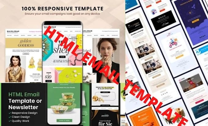 Design a professional html email template or newsletter by Towfic | Fiverr
