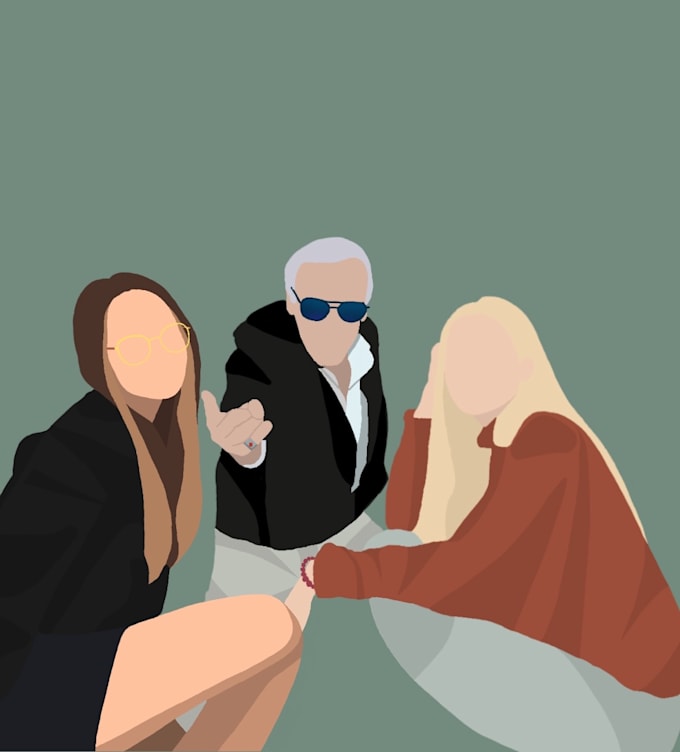 Draw a minimalistic profile picture for your social media by Maria___a ...