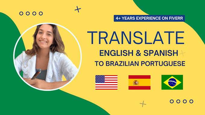 Translate english or spanish to brazil portuguese by Clarademari | Fiverr