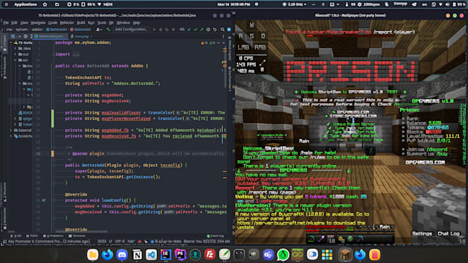 Create and develop minecraft plugins using java by Ayhamdev | Fiverr