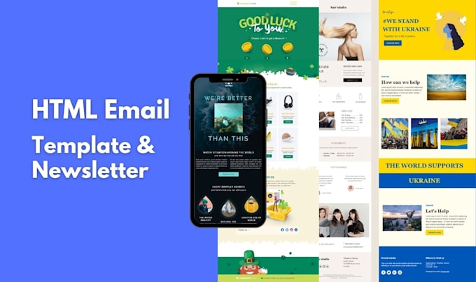 Design professional html email template and newsletter by Webkhas | Fiverr
