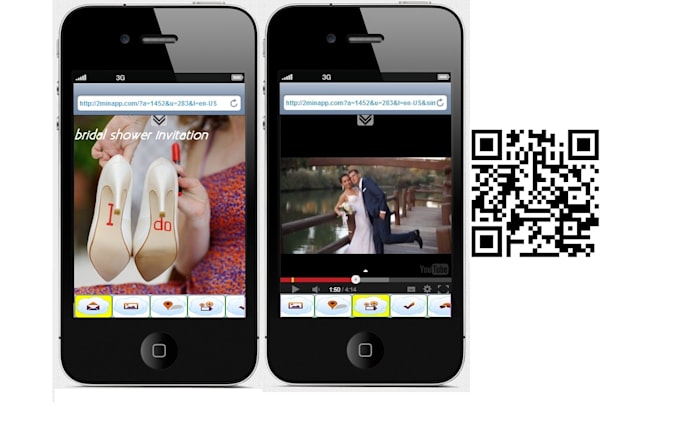 Create bridal shower invitation for smartphones by Lisanoel | Fiverr